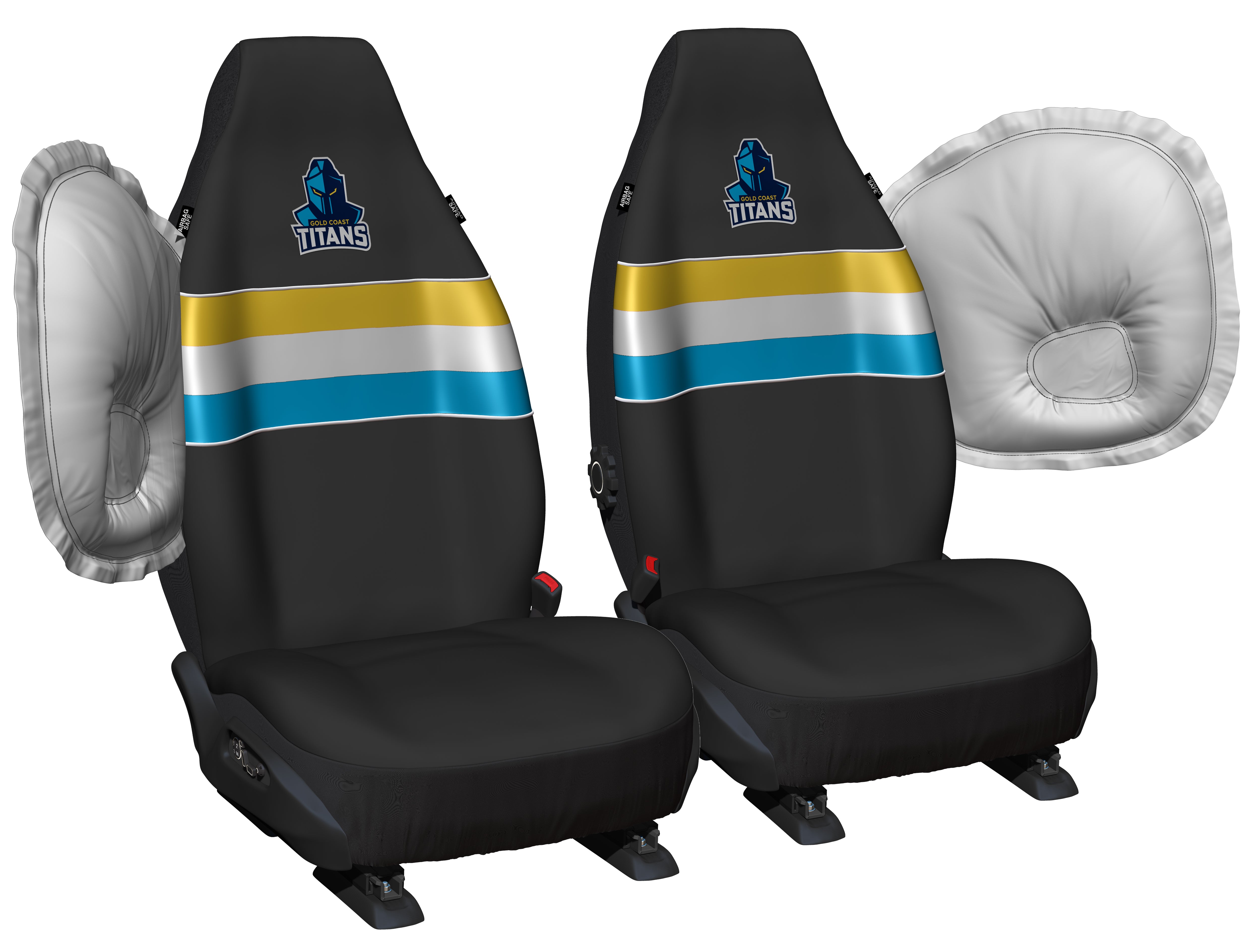 NRL Seat Covers Gold Coast Titans One Pair PPNRL-TTN22 – Motoquipe