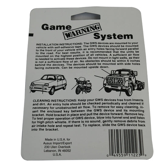 Original GWS Shuroo Shoo Roo Hopper Stopper Animal Warning Sonic Syste ...