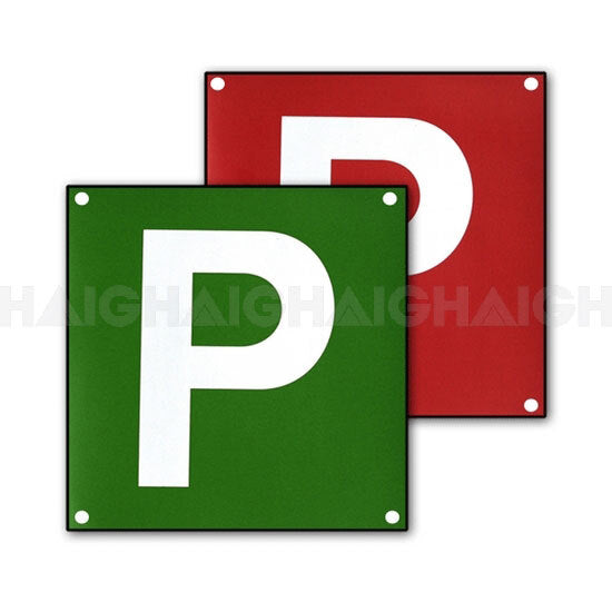 Double sided Plastic Provisional Red and Green P plates P4 – Motoquipe