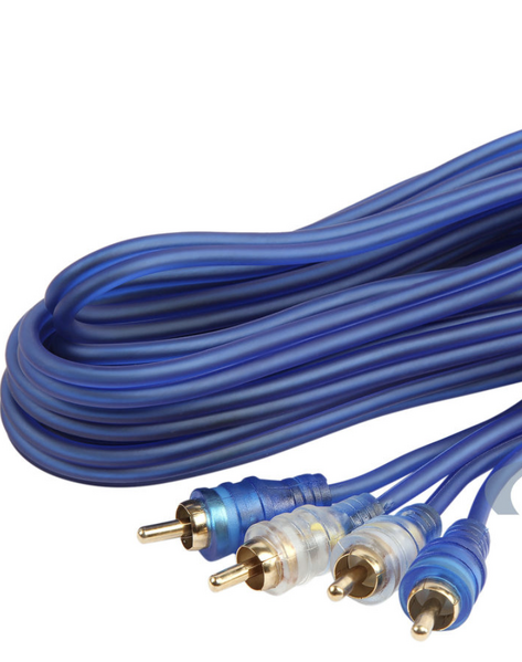 Soundstream 2 Channel 12-foot RCA Cable Dual Shielded Silk Braided RCA ...