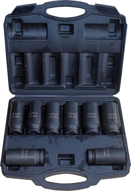 Socket Set - 8Pc 1/2 Dr 6Pt Pneumatic Deep Spindle Axle Nut – Motoquipe