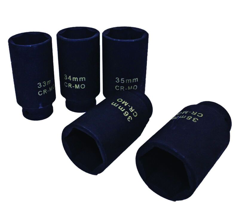 Socket Set - 8Pc 1/2 Dr 6Pt Pneumatic Deep Spindle Axle Nut – Motoquipe