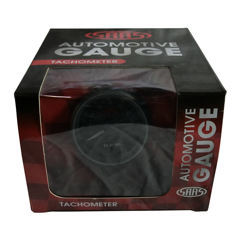 Saas 52mm 2 Inch Car Tacho Gauge Black Face Multi Colour SG-TAC52B ...
