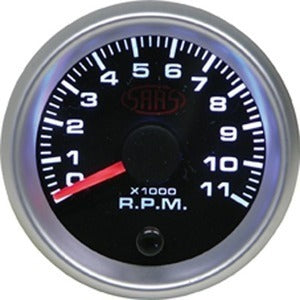Saas 52mm 2 Inch Car Tacho Gauge Black Face Multi Colour SG-TAC52B ...