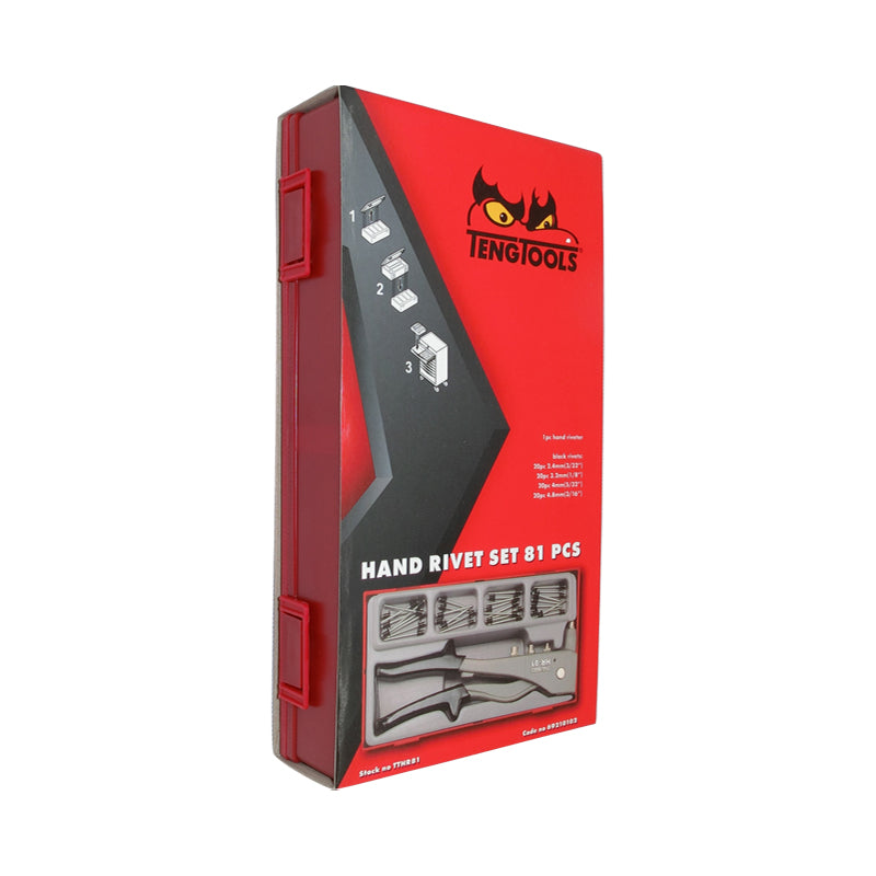 Teng Tools - 81 Piece Hand Rivet Set TTHR81 – Motoquipe