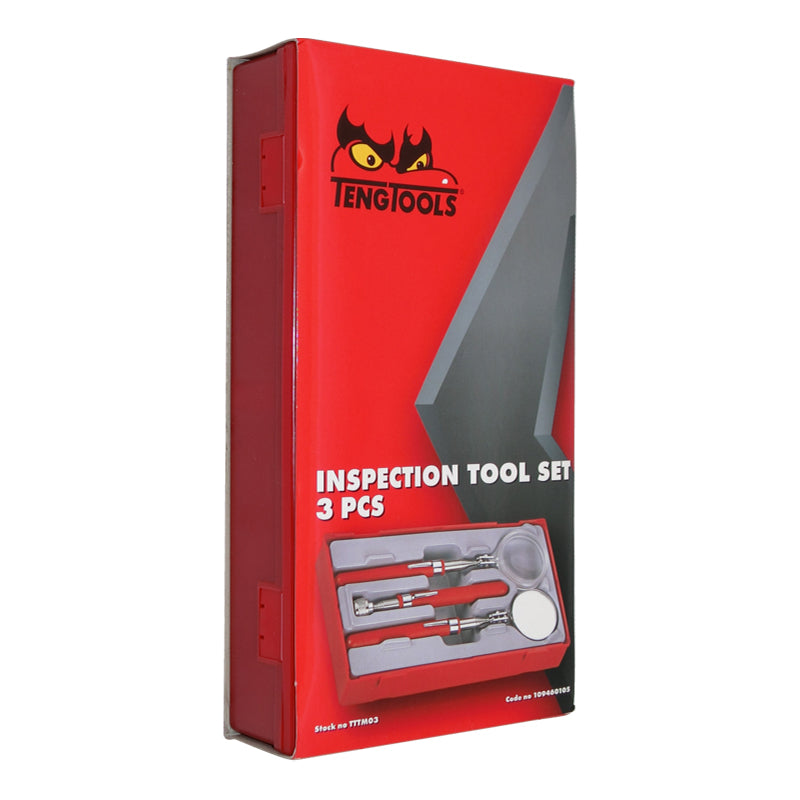 Teng Tools - 3 Piece Magnet Magnifier & Mirror Inspection Tool Set TTT ...