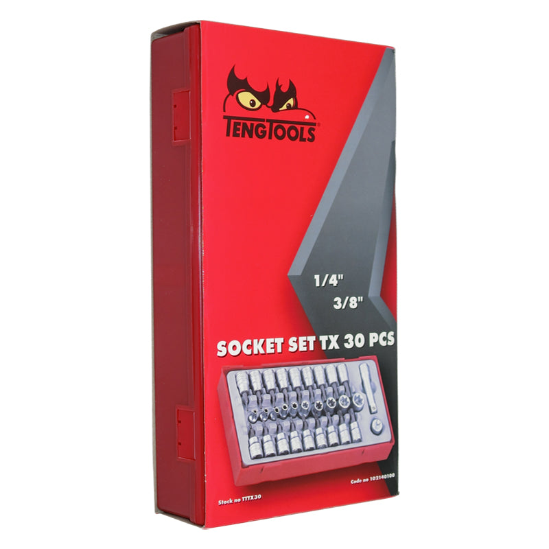 Teng Tools 30 Piece 1/4 and 3/8 inch Drive TX TPX TX-E Set TTTX30 ...